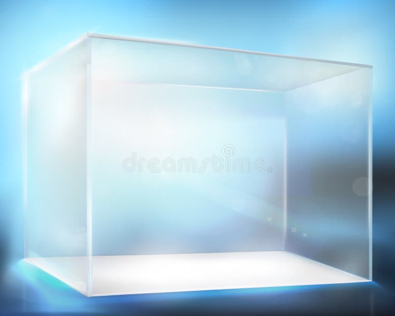 Glass Display Case. Vector Illustration. Stock Vector - Illustration of ...
