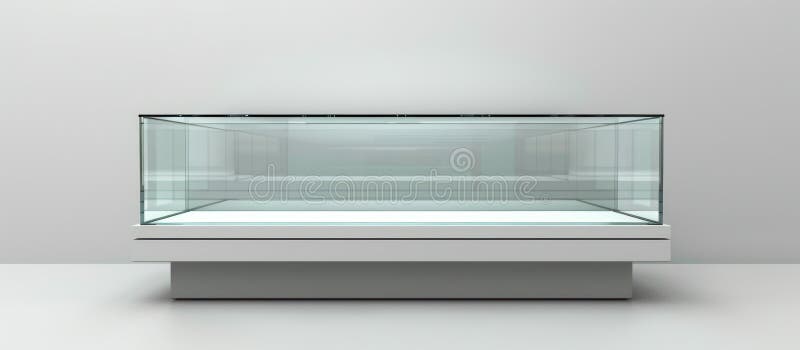 Glass Display Case on Table Stock Photo - Image of store, objects ...
