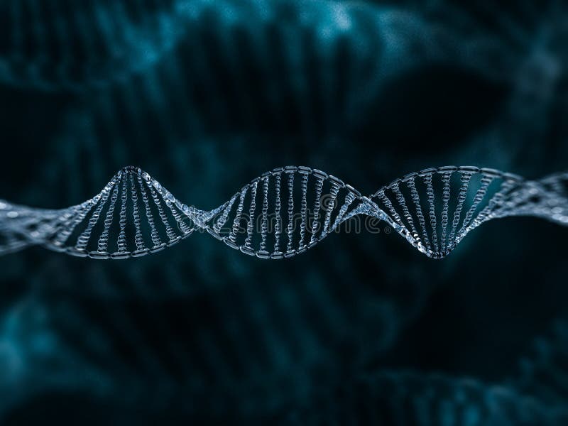 Glass dna model. 3D stock illustration. Illustration of biotechnology ...