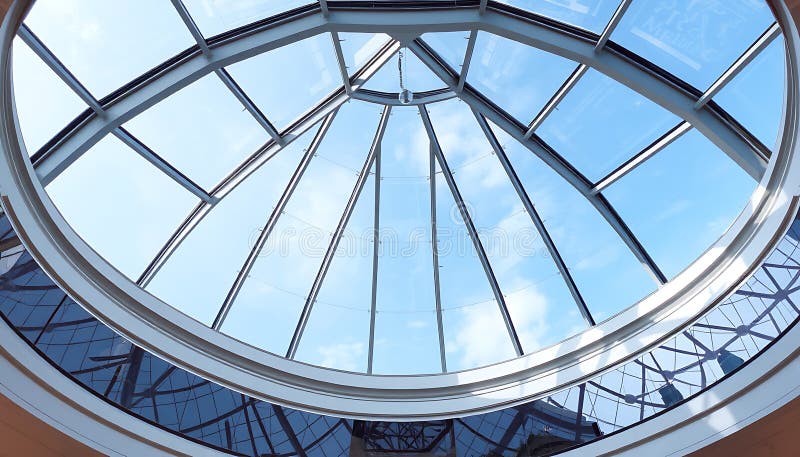 Glass Dome Ceiling Interior, Architectural Detail and Modern Design ...