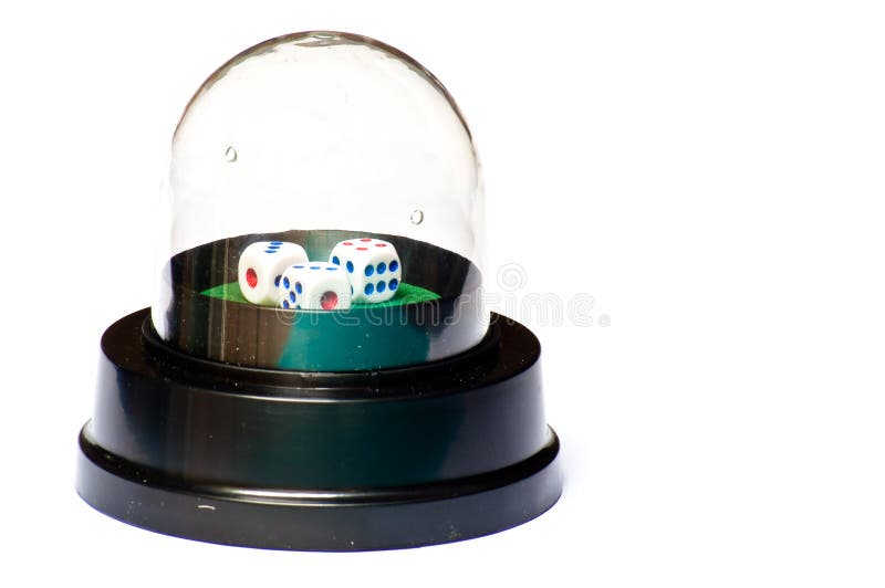 Dice Shaker and Dice stock photo. Image of leather, roll - 40555620