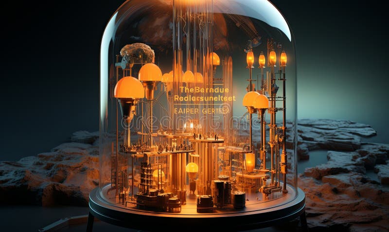 Glass Dome Illuminated by Light Stock Image - Image of concept ...