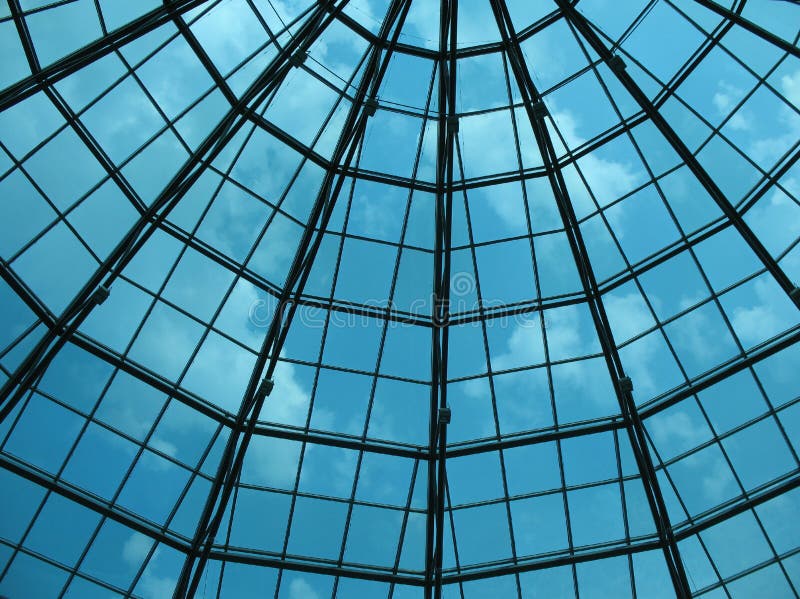 Glass Dome of a Modern Building Stock Image - Image of modern, aluminum ...