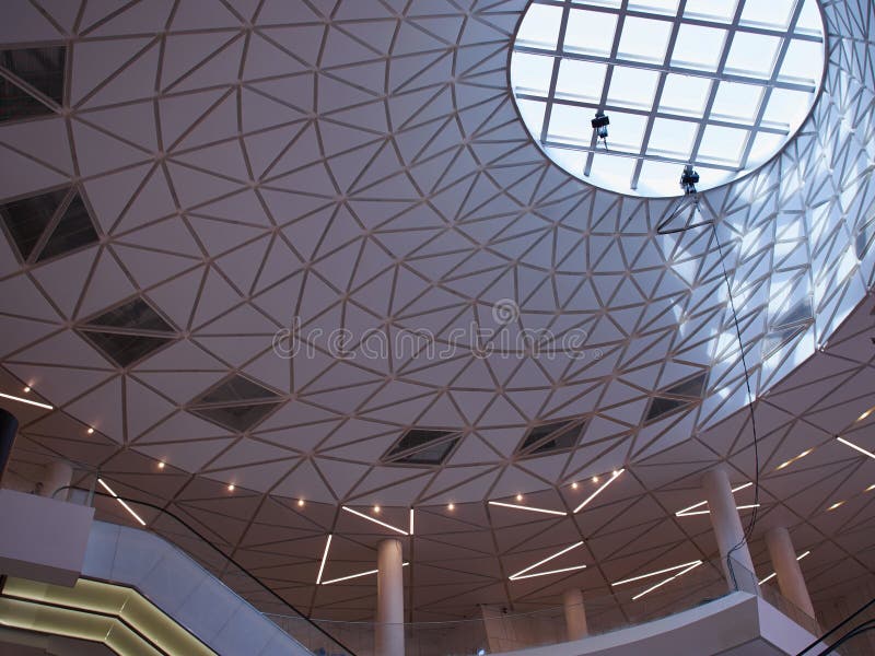 Glass Dome in a Shopping Mall Stock Image - Image of color, roof: 85982079