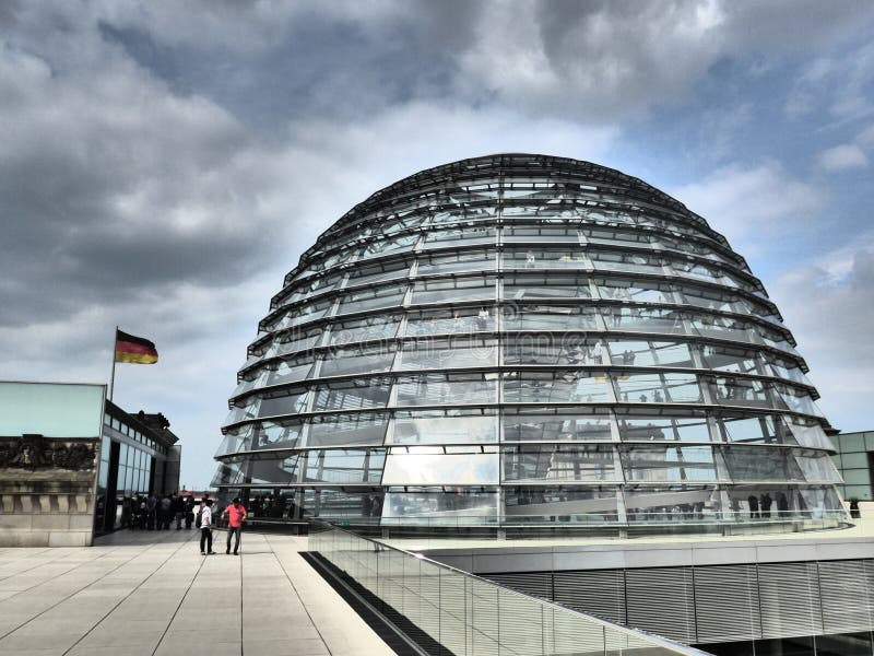 Glass Dome on Top of the Reichstag German Parliament Editorial Stock ...