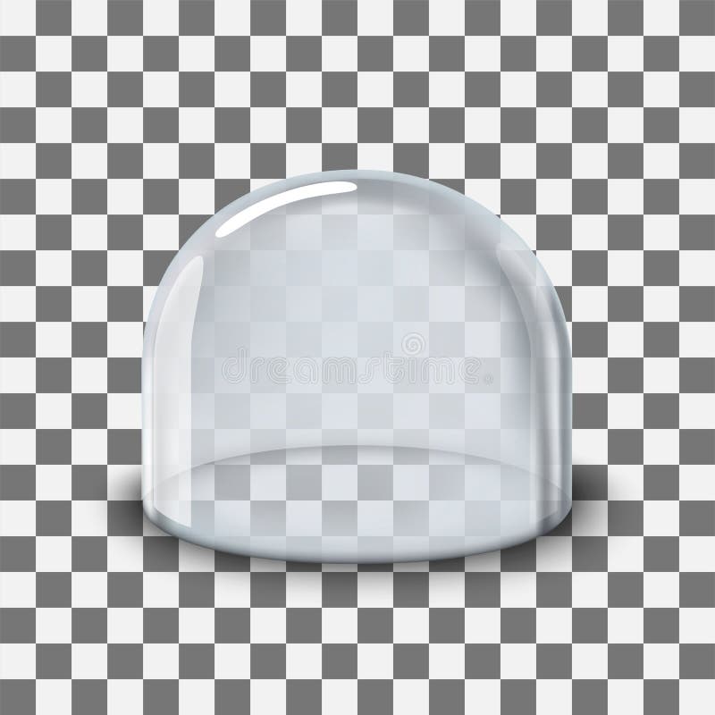 Glass Dome transparent stock vector. Illustration of display - 126998610