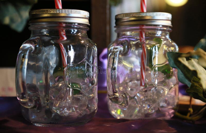 Glass drink pot stock photo. Image of drink, bottle, straw - 84394972