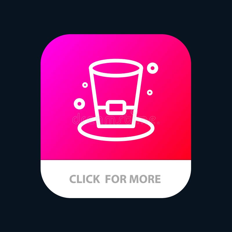 Glass, Drink, Wine, Beer Mobile App Button. Android and IOS Line ...