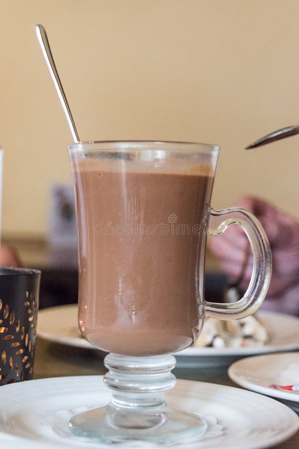 Glass of Drinking Chocolate Stock Image - Image of brown, drinking ...
