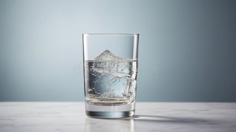 Glass of Drinking Water on White Background. Generative AI Stock Photo ...
