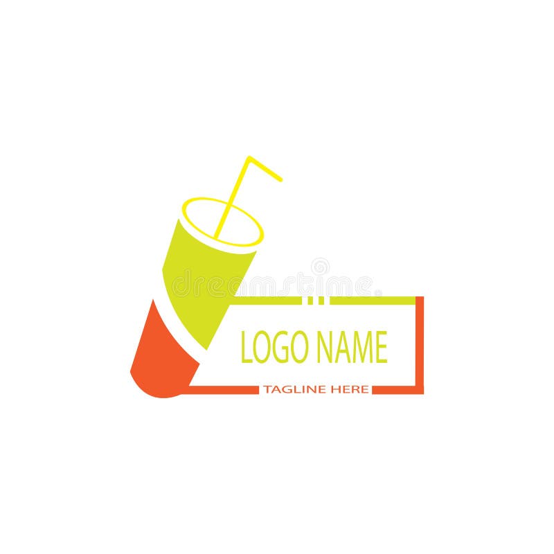 Glass of Drinks Illustration Logo Vector Stock Illustration ...