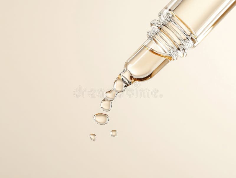 Glass Dropper with Transparent Liquid Stock Illustration - Illustration ...