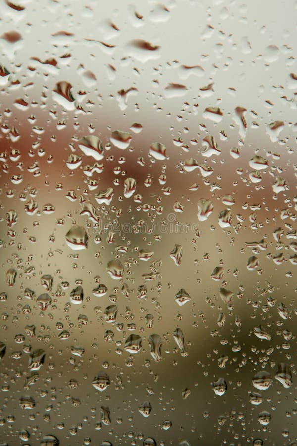 Glass with Drops of Rain Water Stock Photo - Image of house, pattern ...