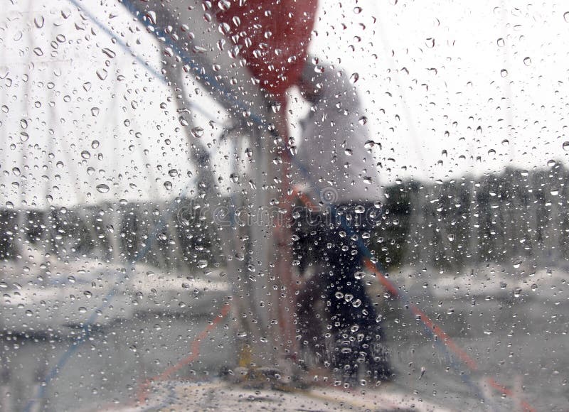Through Glass with Drops of Water Stock Photo - Image of weather ...