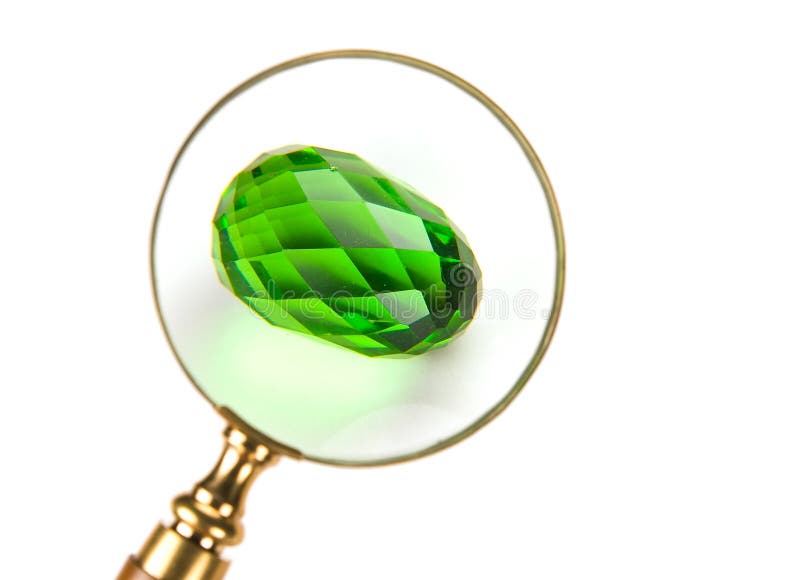 The Glass Easter Egg Under Magnifier. Isolated Stock Image - Image of ...