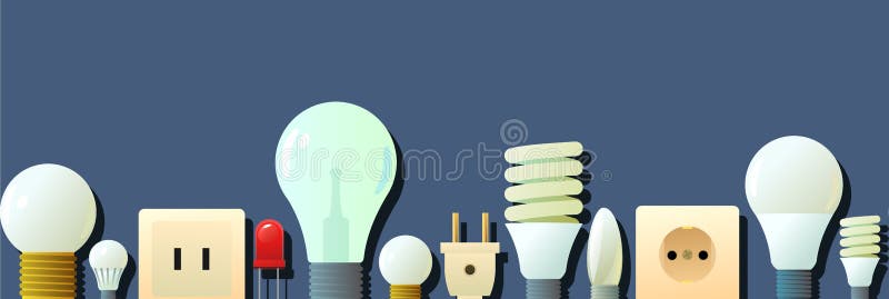 Glass Electric Light Bulb Electrical Outlet and Plug.. Lighting Device ...