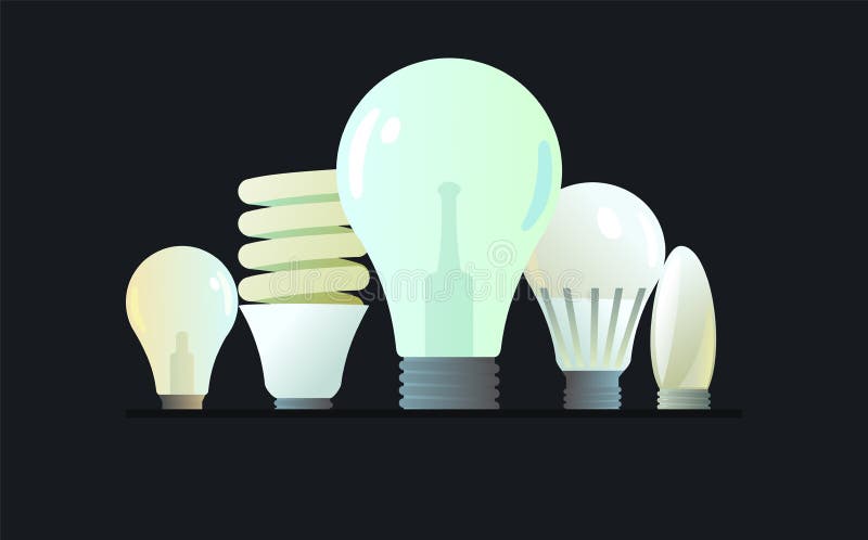 Glass Electric Light Bulb. Lighting Device. Energy Saving Technologies ...