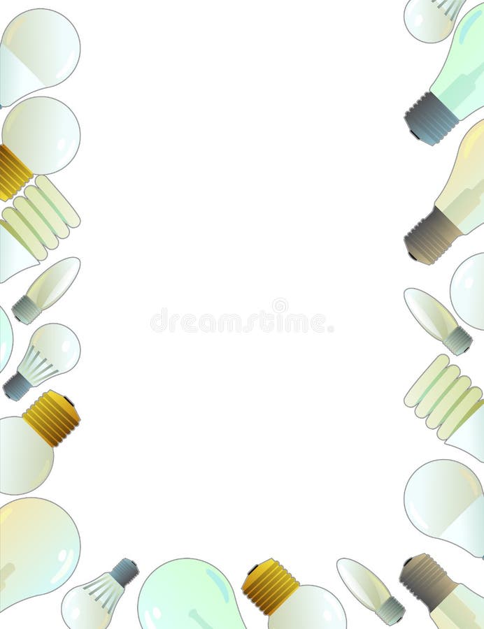 Glass Electric Light Bulb. Lighting Device. Frame Picture. Energy ...