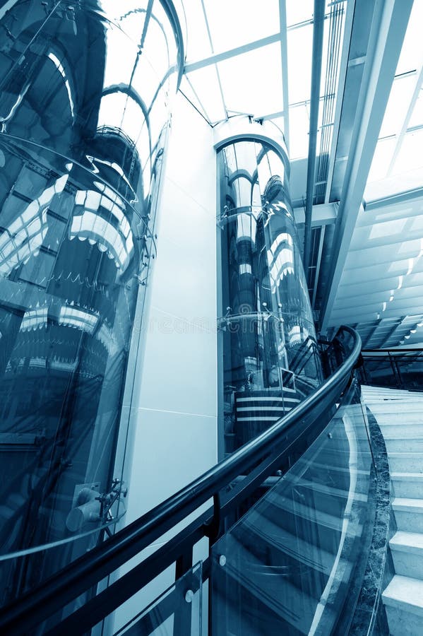 Glass elevator stock image. Image of hall, center, ceiling - 22314765