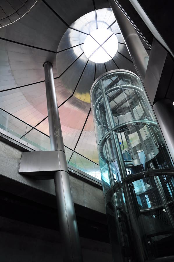 Glass Elevator on London Skyscraper Stock Image - Image of colorfull ...
