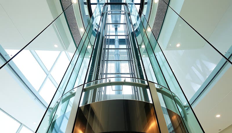 Glass Elevator Interior, Modern Architecture and Transparent Elevator ...