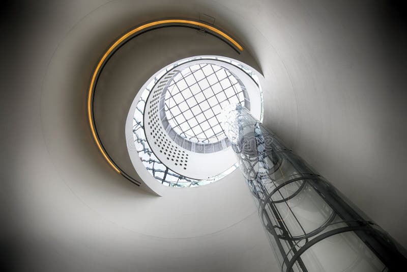 Glass Elevator of Library of Birmingham Gallery Stock Image - Image of ...