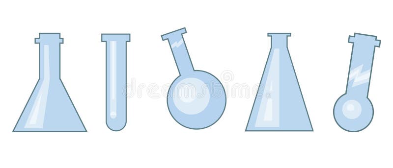 A Glass Scientist Flasks Isolated on a White Background for Design, a ...