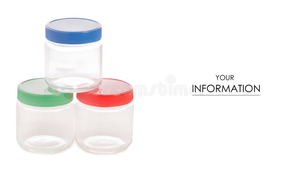 Glass Empty Jar with a Lid Pattern Stock Photo - Image of food, clear ...