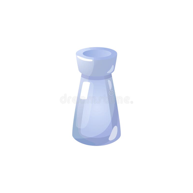Glass Empty Opened Potion Bottle Flat Style, Vector Illustration Stock ...