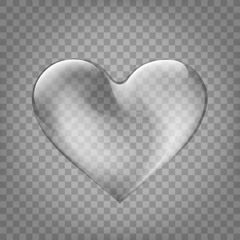 Glass Empty Transparent Heart Shape. Blank Template Stock Vector ...