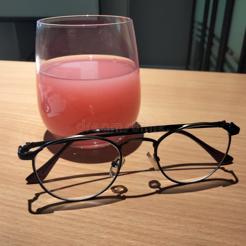 Glass and Eyeglasses in the Room Stock Image - Image of enjoy, care ...