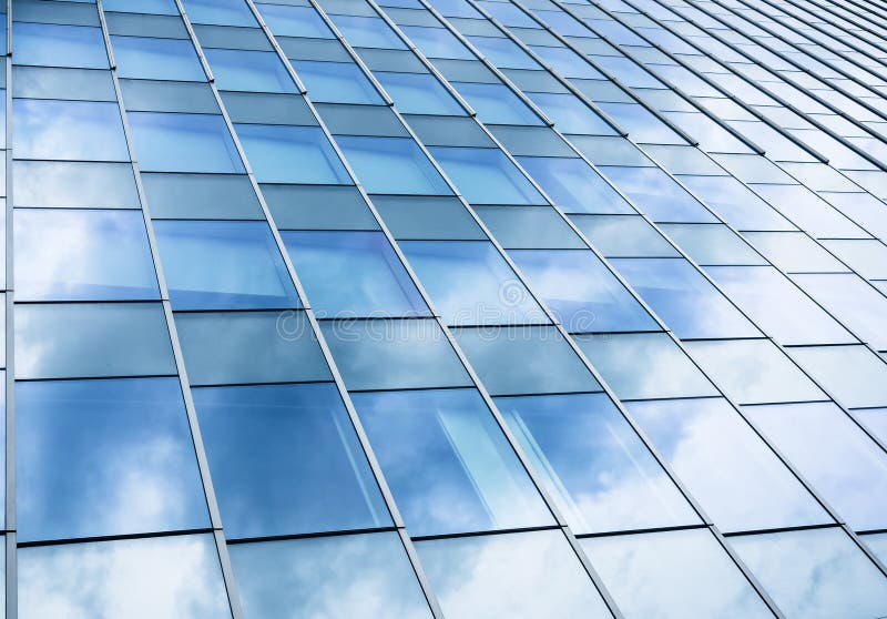 Glass Facade Architecture Details Modern Building Exterior Sky ...