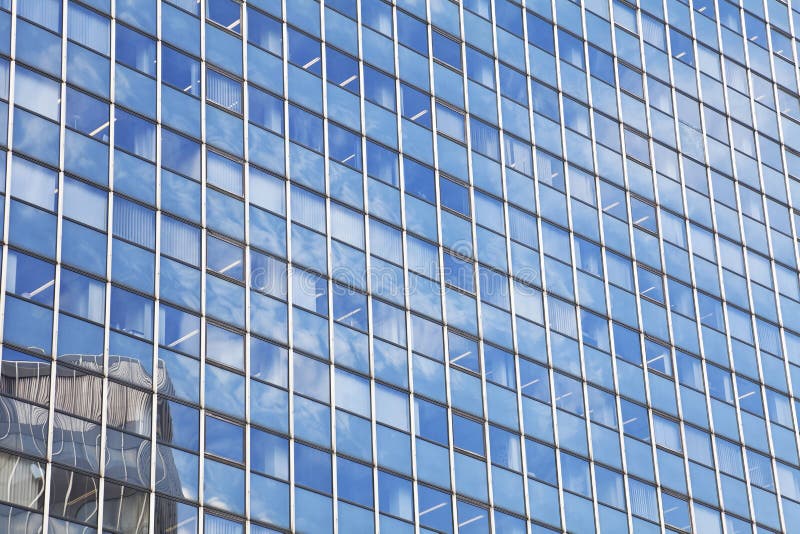 Glass Facade of the Building Stock Image - Image of facade, exterior ...