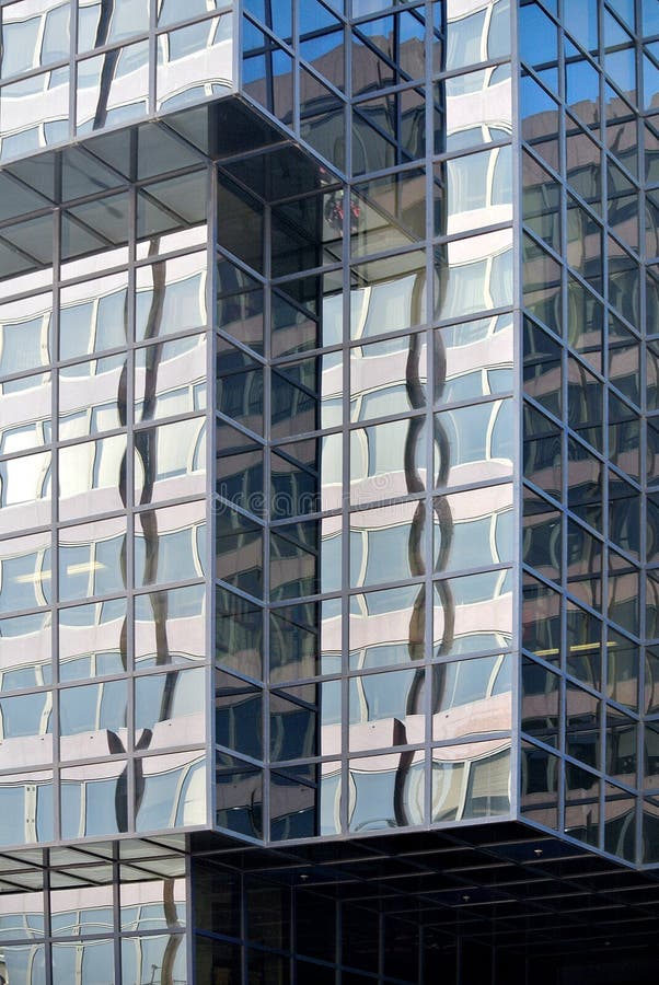 Glass Facade of the Building Stock Image - Image of city, corporate ...