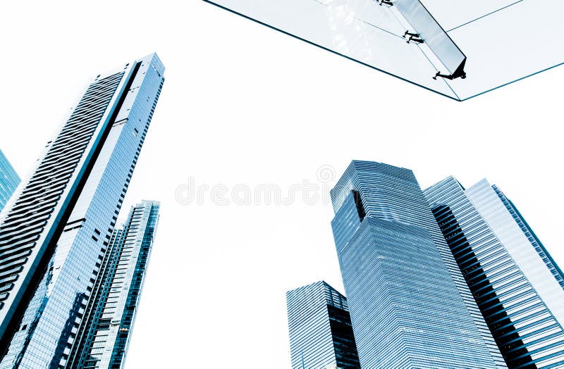 Glass Facade Building Tower Night View Stock Photo - Image of financial ...