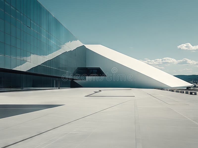 The Glass Facade Design of a Contemporary Building Highlights Its ...
