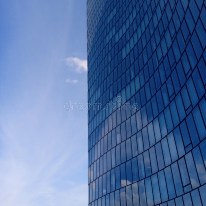 Glass Facade Design of a Modern Building Stock Image - Image of ...