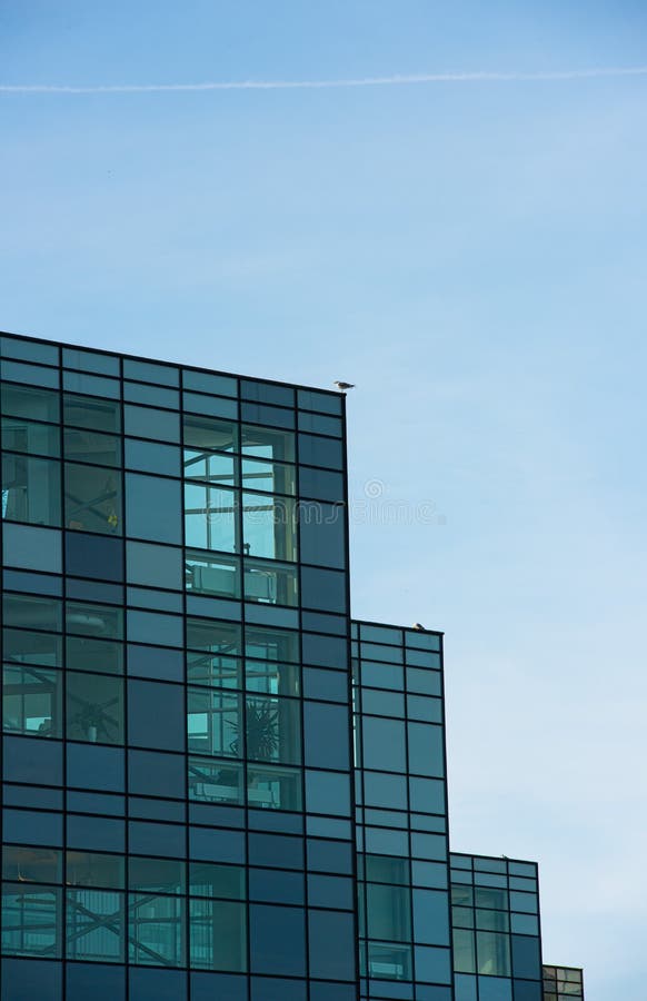 Glass Facade of a High Rise Office Building Stock Image - Image of ...
