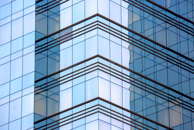 Glass Facade of a Large Modern Building Stock Photo - Image of high ...