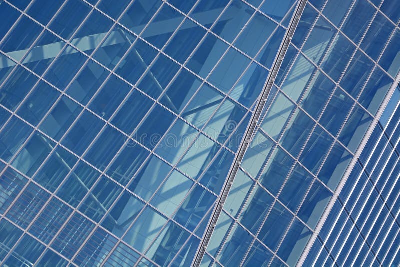 Glass Facade of Modern Architecture Stock Image - Image of glass ...