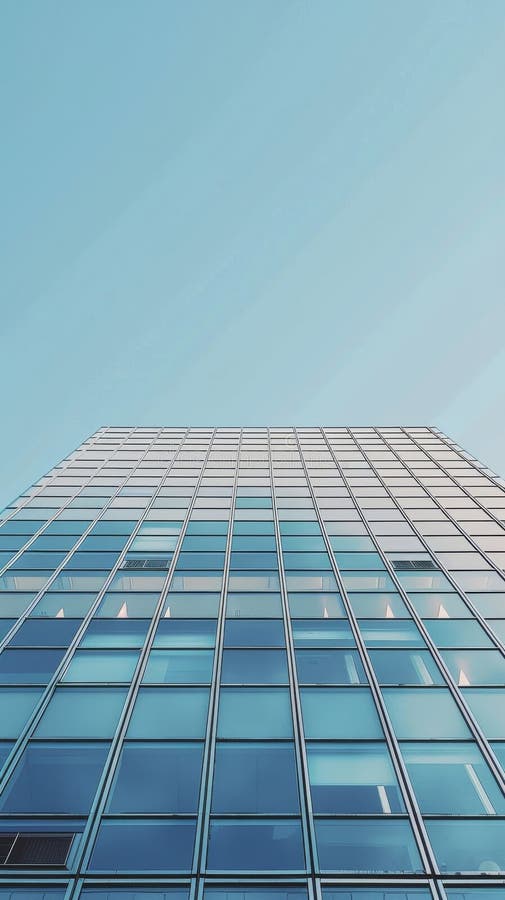 Glass Facade of a Modern Building Stock Image - Image of commercial ...