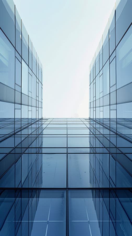 Glass Facade of a Modern Building Stock Photo - Image of blue ...