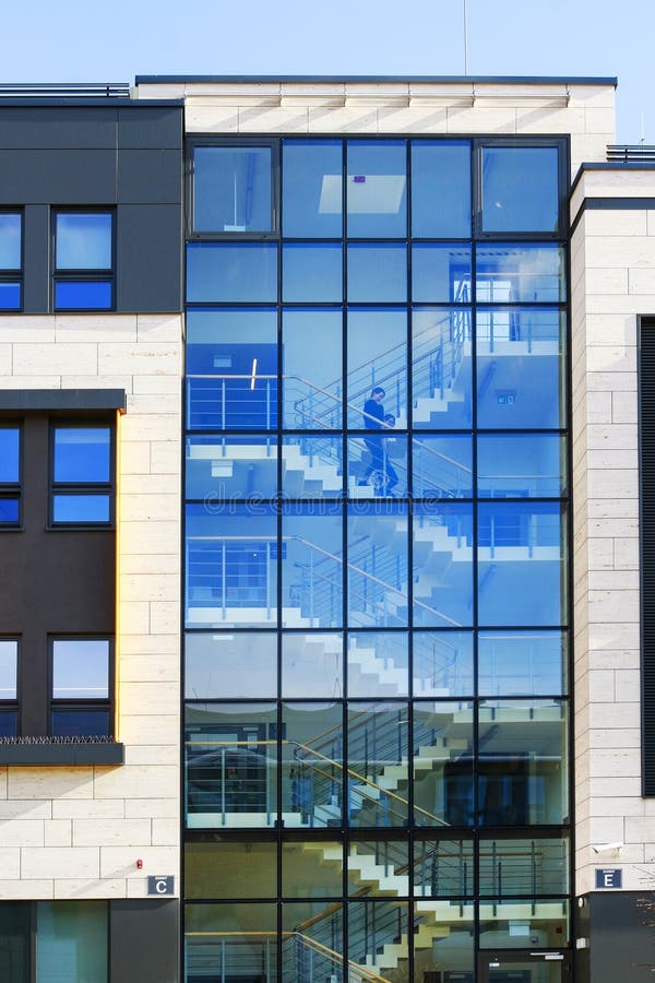 Glass Facade of Modern Building Editorial Photography - Image of ...