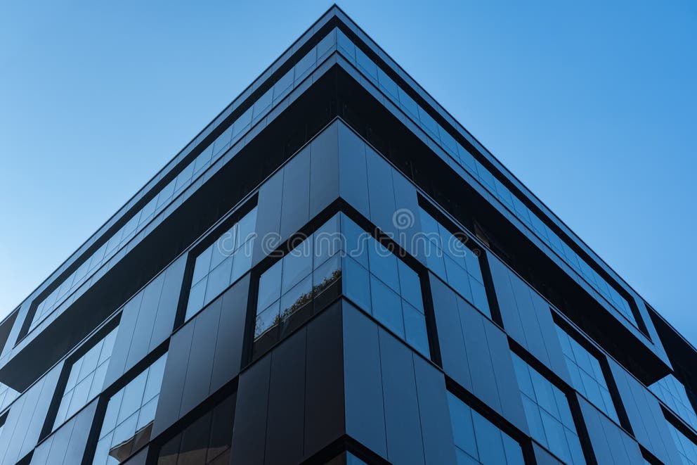 Glass Facade Modern Building Square Windows Pattern Architecture ...