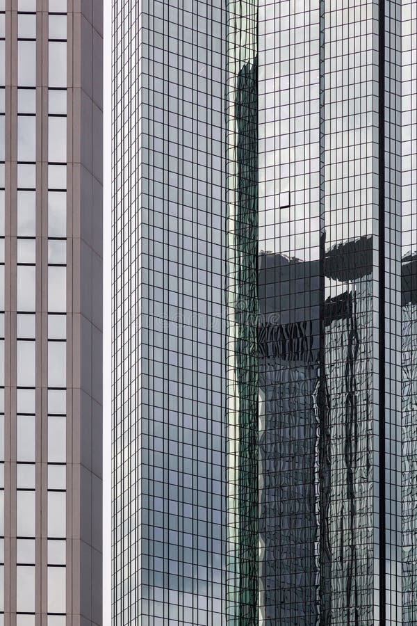 Glass Facade of a Modern High Rise Stock Image - Image of grid, blue ...