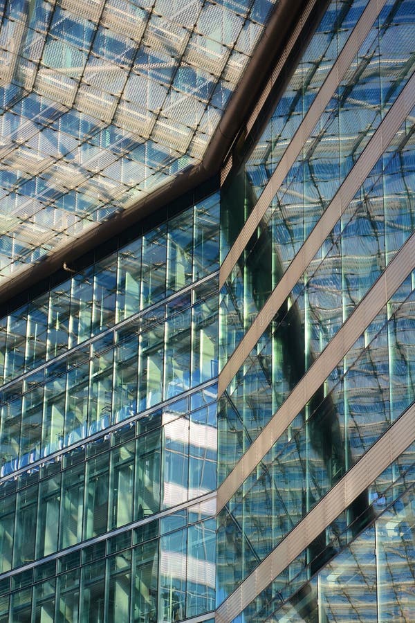 Glass Facade of Modern Office Building Stock Image - Image of life ...