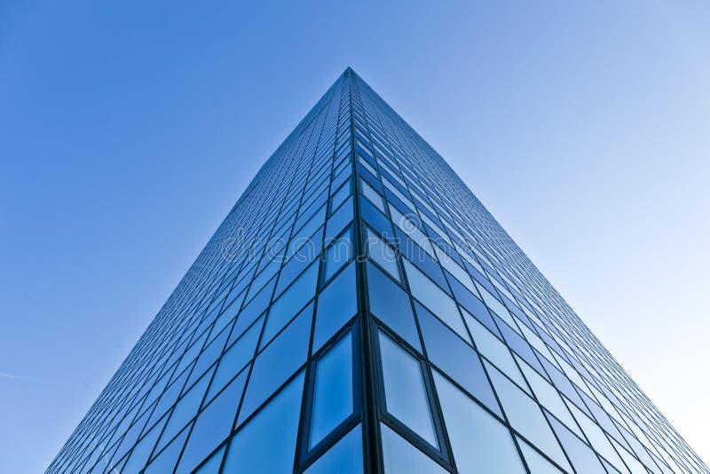 Facade Glass Front of Skyscraper with Sun Reflections Stock Image ...