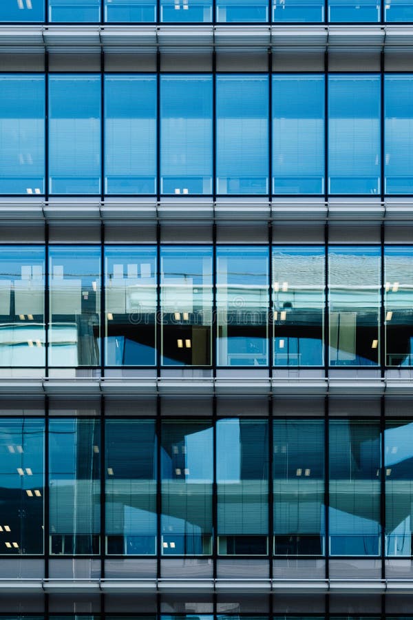Glass Facade of an Office Building Stock Image - Image of cityscape ...