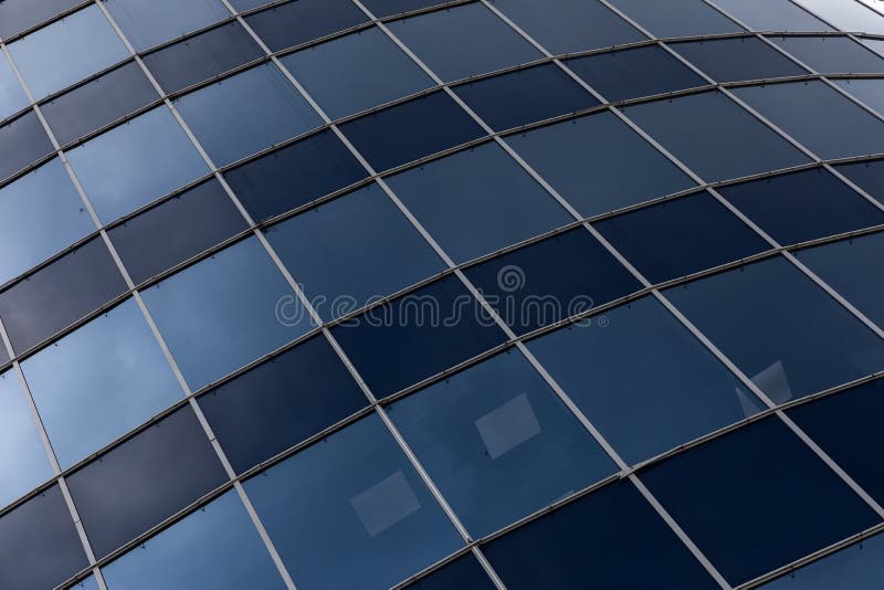 Glass Facade of Office Building or Business Centre, Diagonal View Stock ...