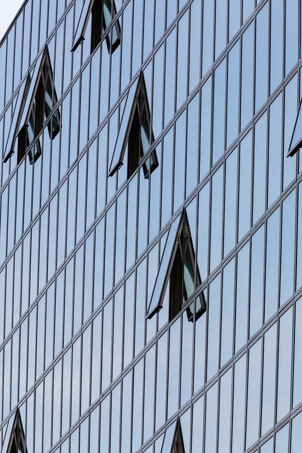 Glass Facade with Opened Windows Stock Photo - Image of exterior ...